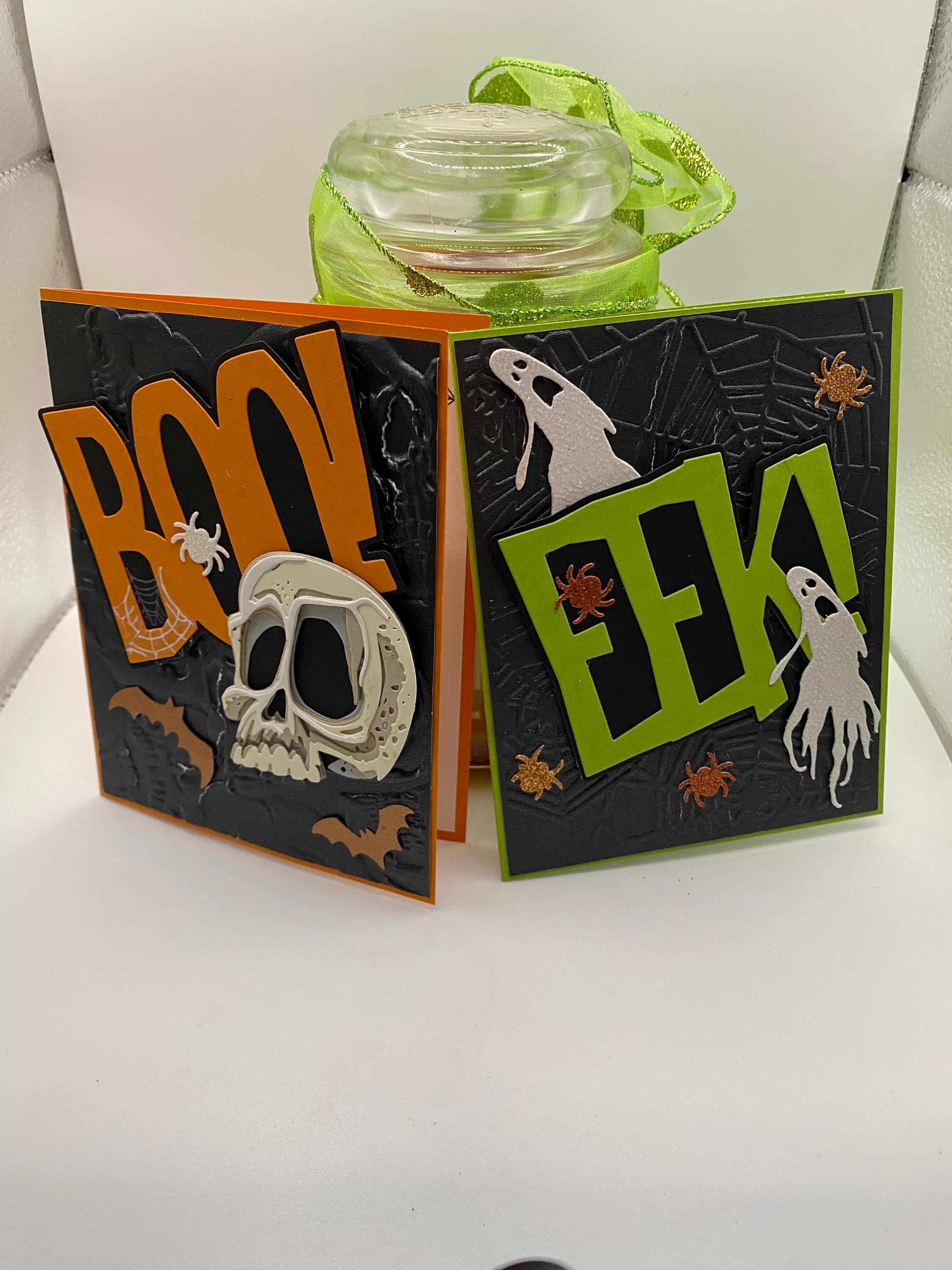 Scary Halloween Cards With Envelopes. Greeting Cards. Happy Halloween ...