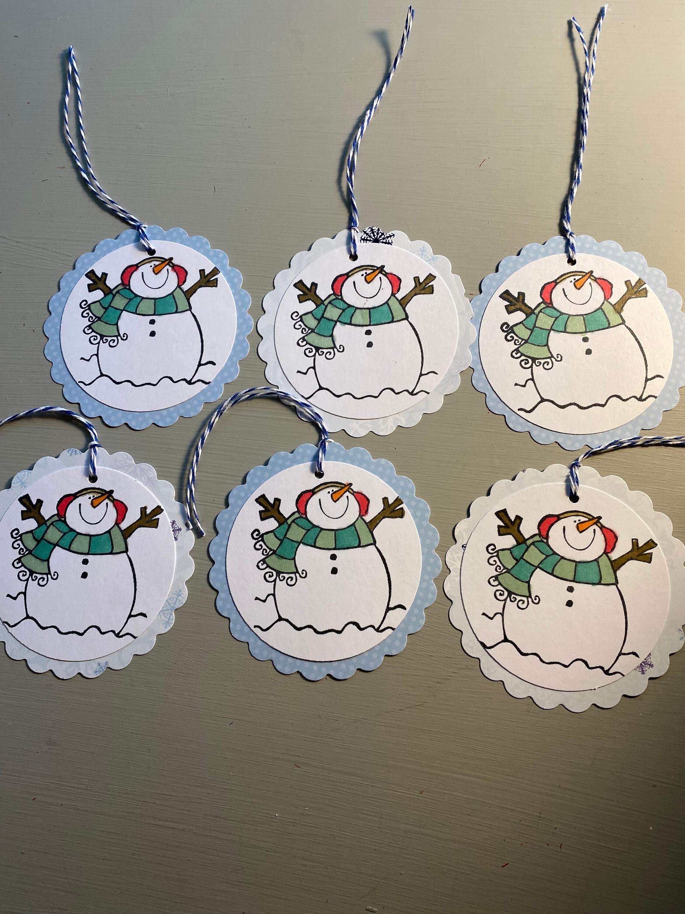 Christmas Gift Tags Handmade, Snowman Gift Tags, Tags, Handmade ...
