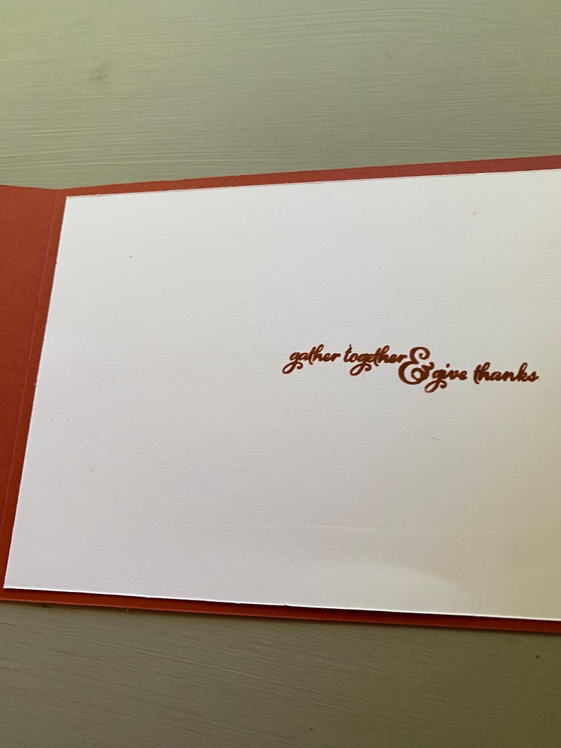 Card Kit (4 Cards) or Single Pre-made Card, DIY, Thanksgiving, Thankful ...