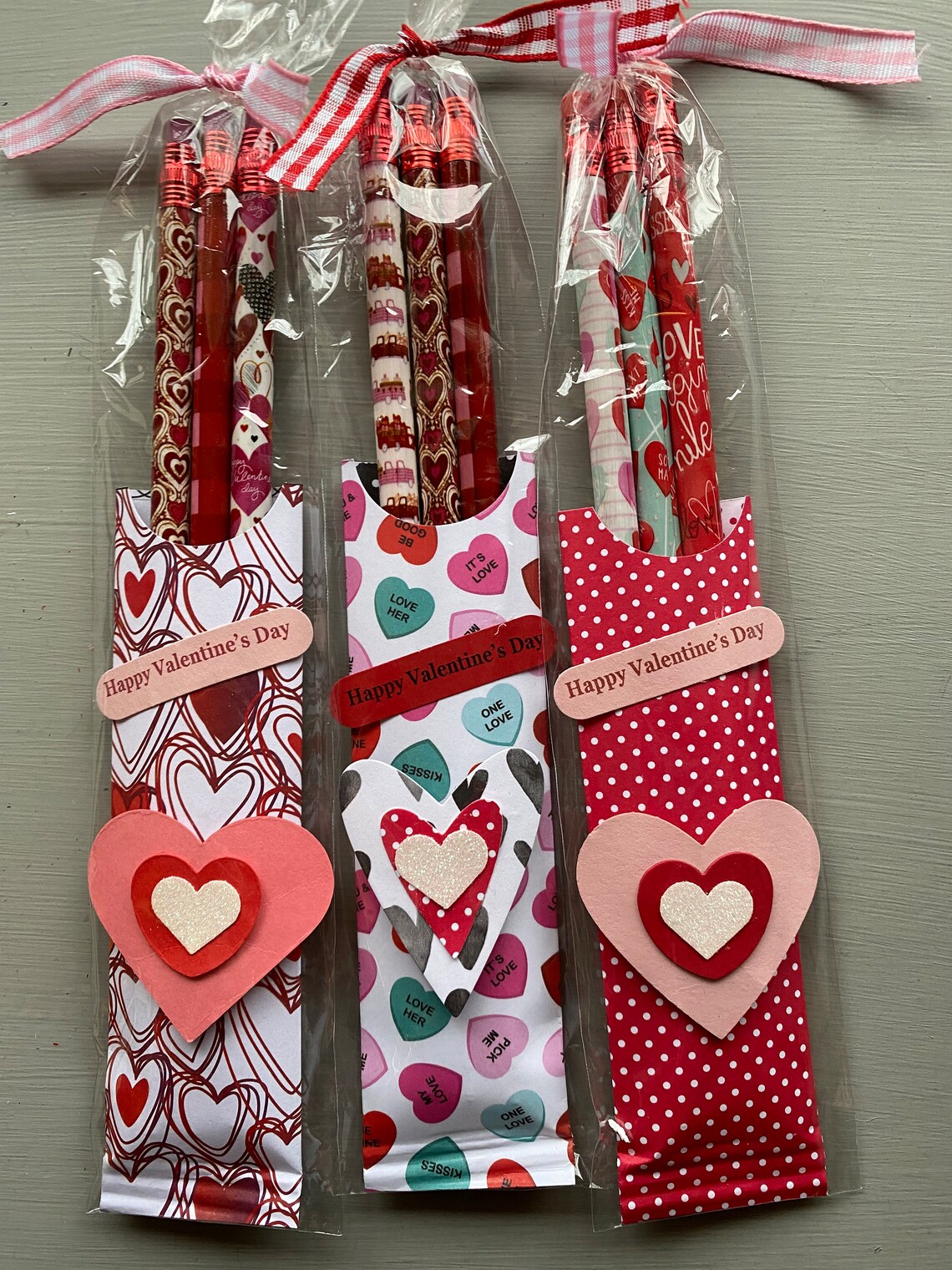 Package of 3 Valentines Day Pencil Treats W-pencils Included, Valentine ...