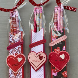 Package of 3 Valentines Day Pencil Treats W-pencils Included - Etsy