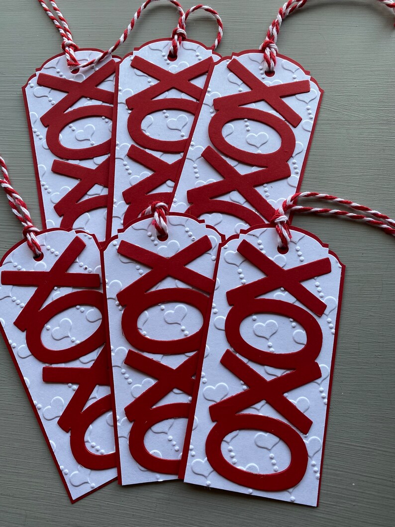 Valentine Tags, XOXO, Happy Valentines Day Tags, Valentine's Day Gift ...