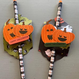 Pencil Treats, Halloween, Pumpkin, Jack-o-lantern, Teacher Gift, School ...