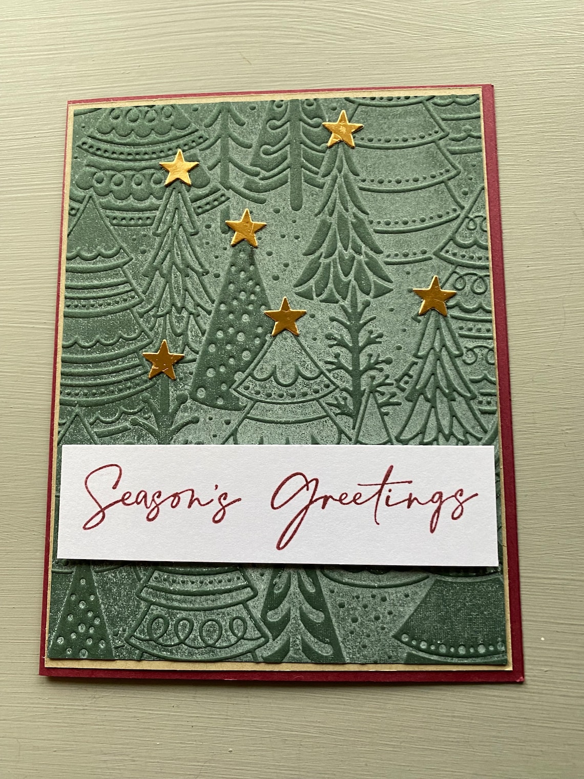 Whimsical Trees Christmas Cards With Envelopes, Set of 4 or 6, Merry ...