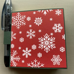 Christmas/winter Themed Sticky Note Holder With Pen, Sticky Note, Memo ...