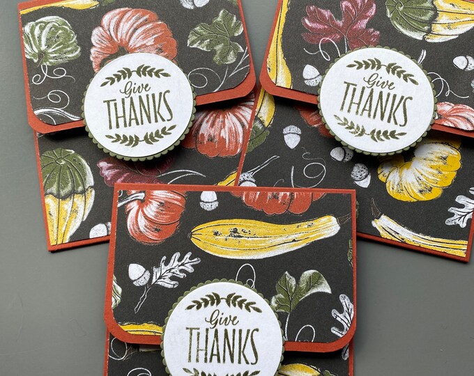 Thanksgiving Gift Card Holder, Pumpkins, Fall, Autumn, Hostess Gift ...