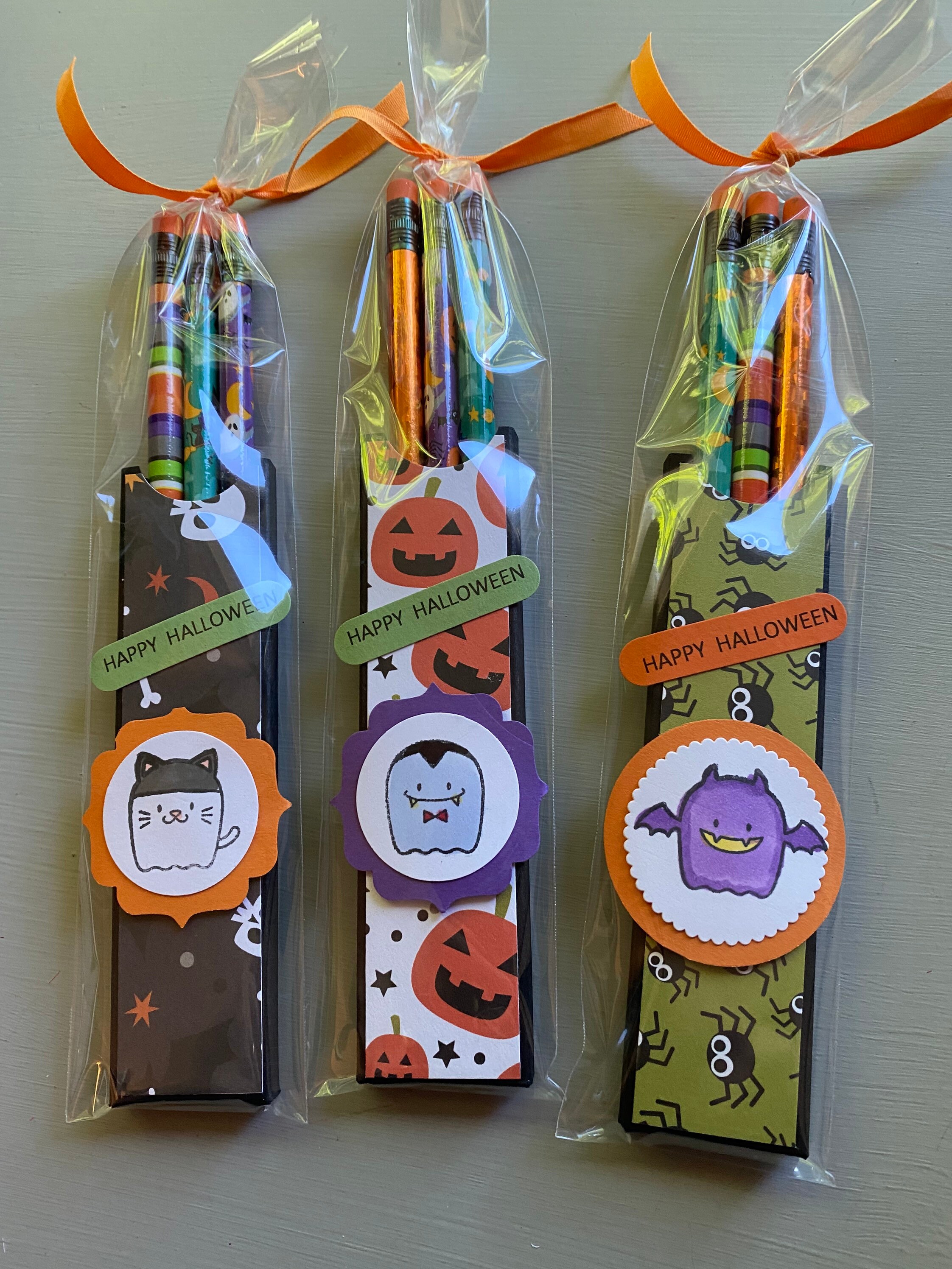Package of 3 Halloween Pencil Treats Pencils Included Trick - Etsy