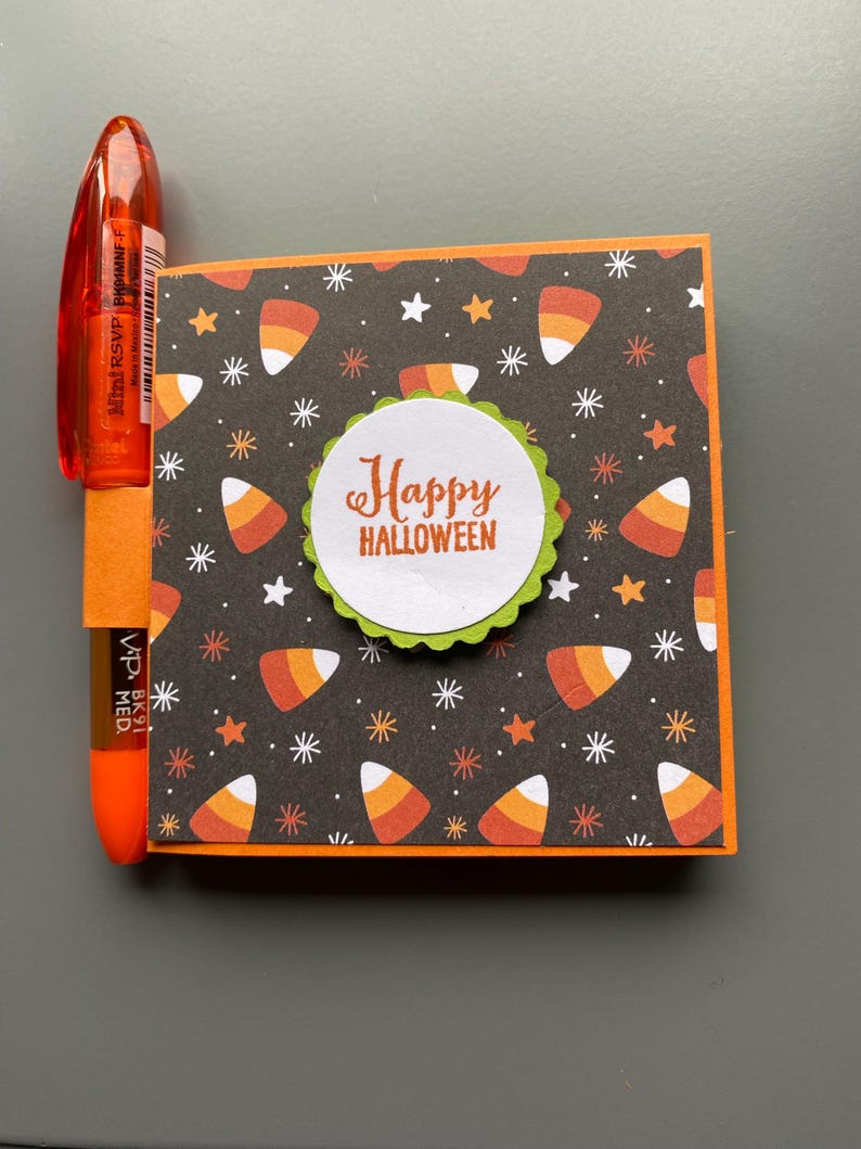 Halloween Sticky Note Holder With Pen, Teacher Gift, Party Favor - Etsy
