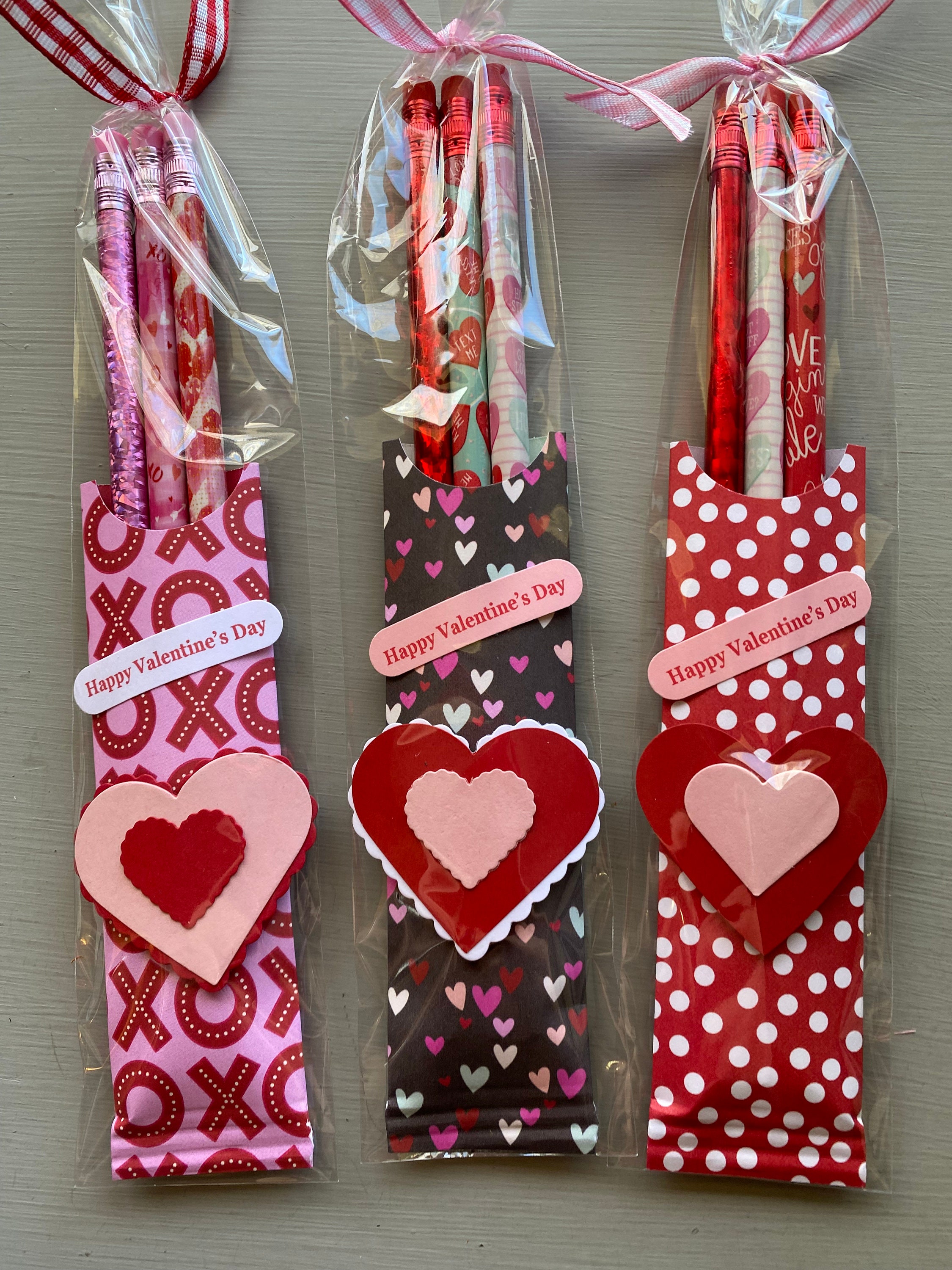 Package of 3 Valentines Day Pencil Treats W-pencils Included, Valentine ...