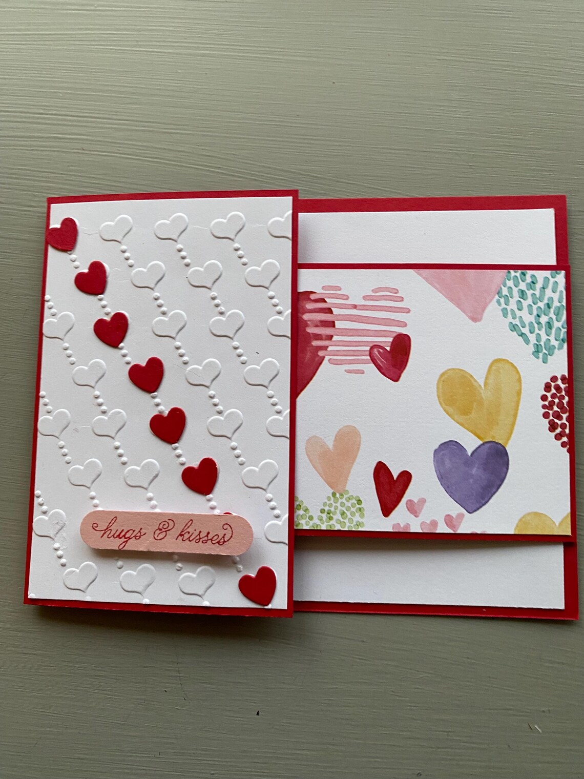 Card Kit (4 Cards) or Fully Made Cards (4), DIY, Valentine’s Day, Card ...