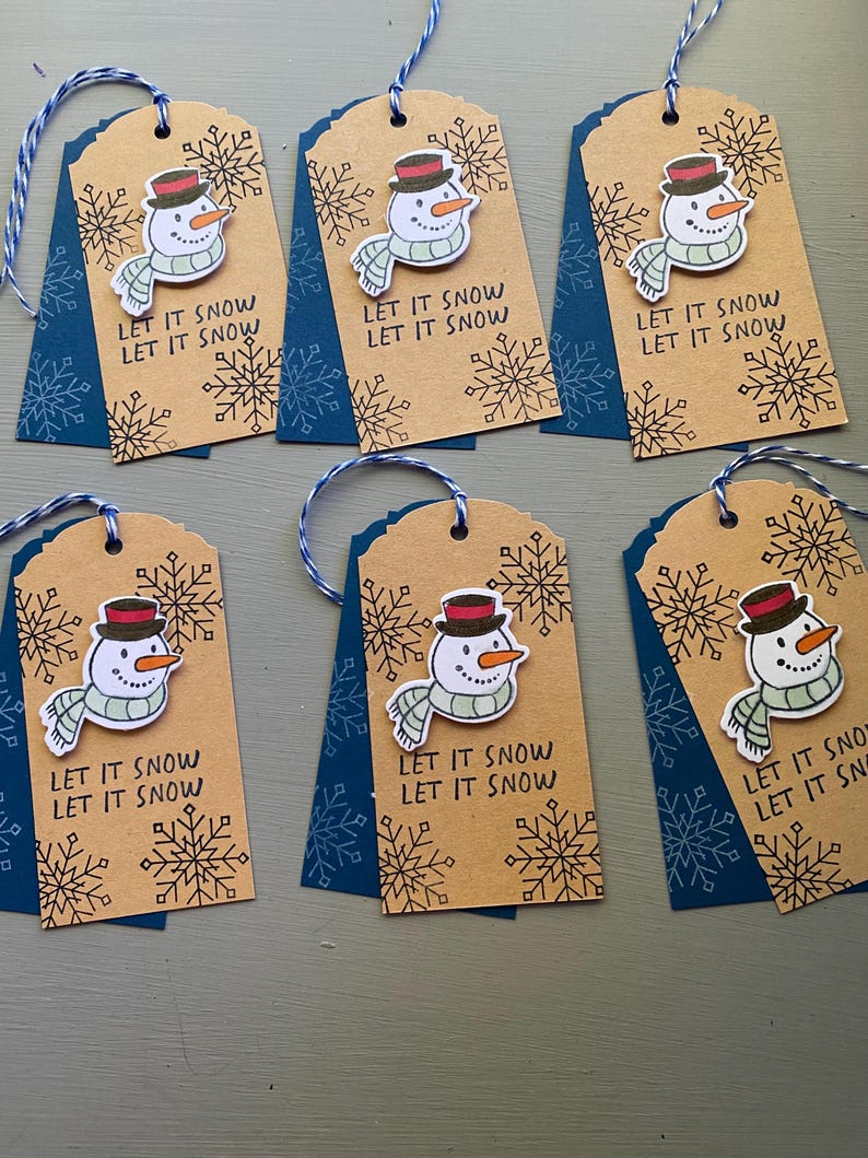 Christmas Gift Tags Handmade, Holiday Gift Tags, Winter, Tags, Handmade ...