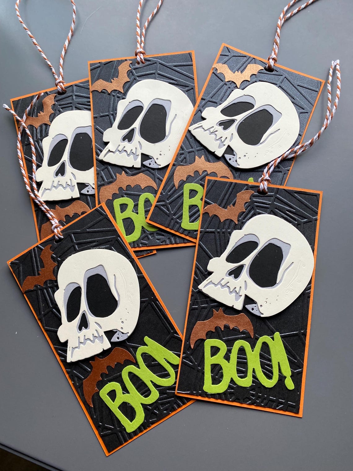 Halloween Gift Tags Handmade, Skeleton Gift Tags, Boo, Spider Web ...