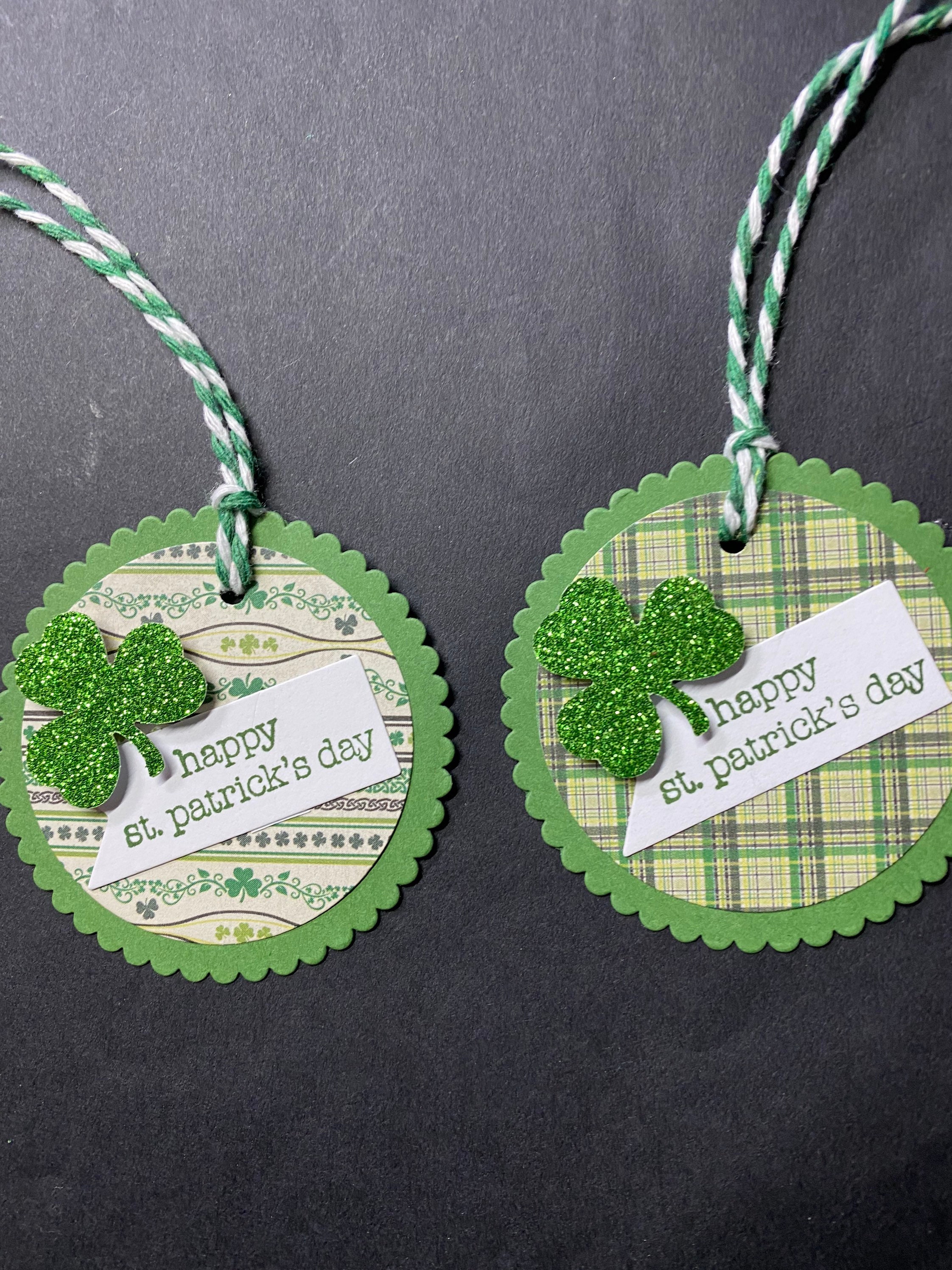 St. Patricks Tags, Happy St. Patricks Day Tags, Shamrock, Clover, St ...