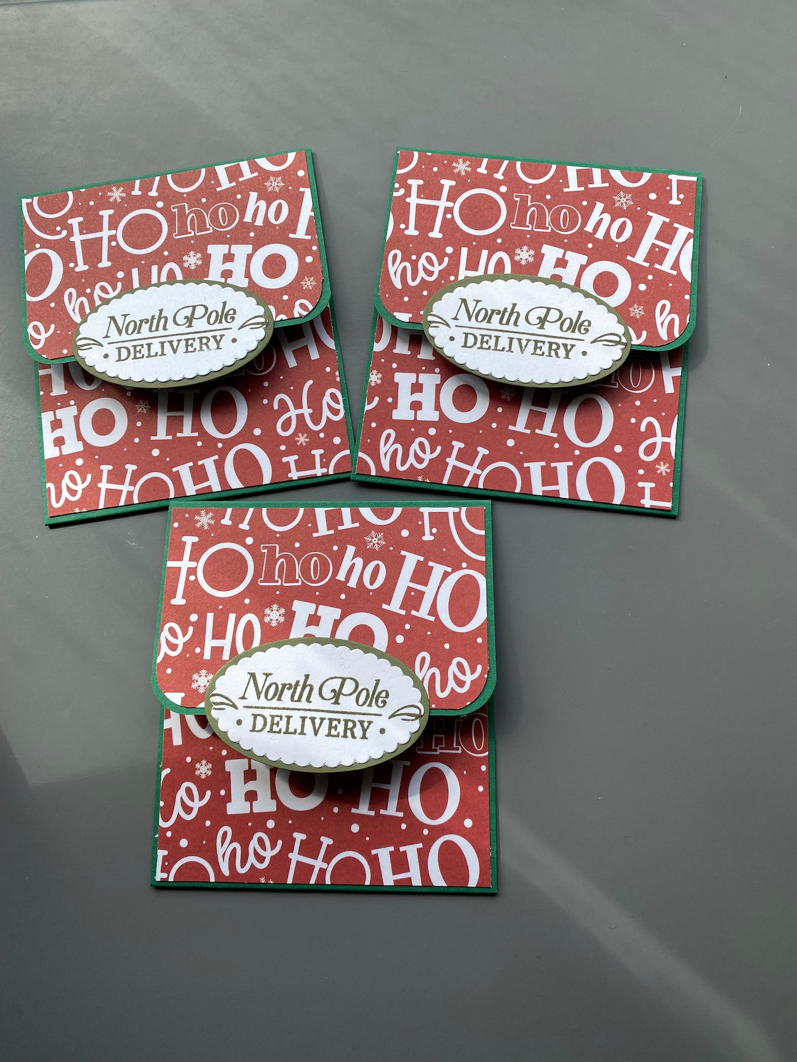 Christmas Gift Card Holder, Ho Ho Ho, Santa, Treat Holder, Present ...