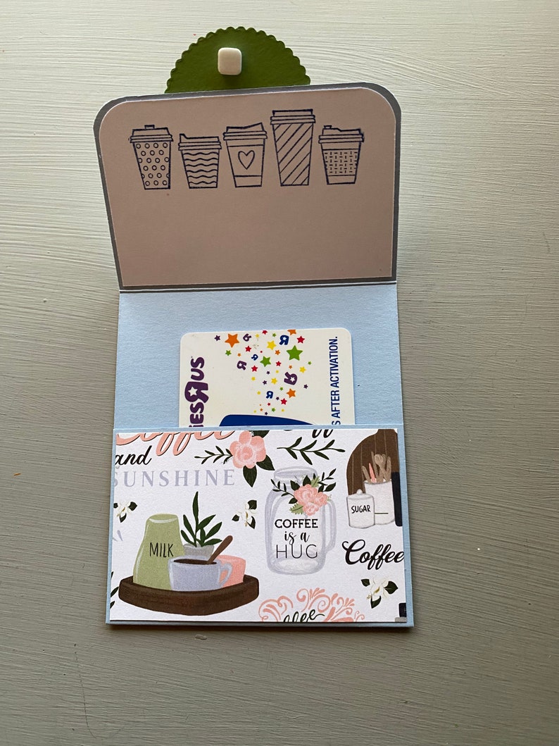 Coffee Gift Card Holder, Card, Treat Holder, Candy Holder, Present ...