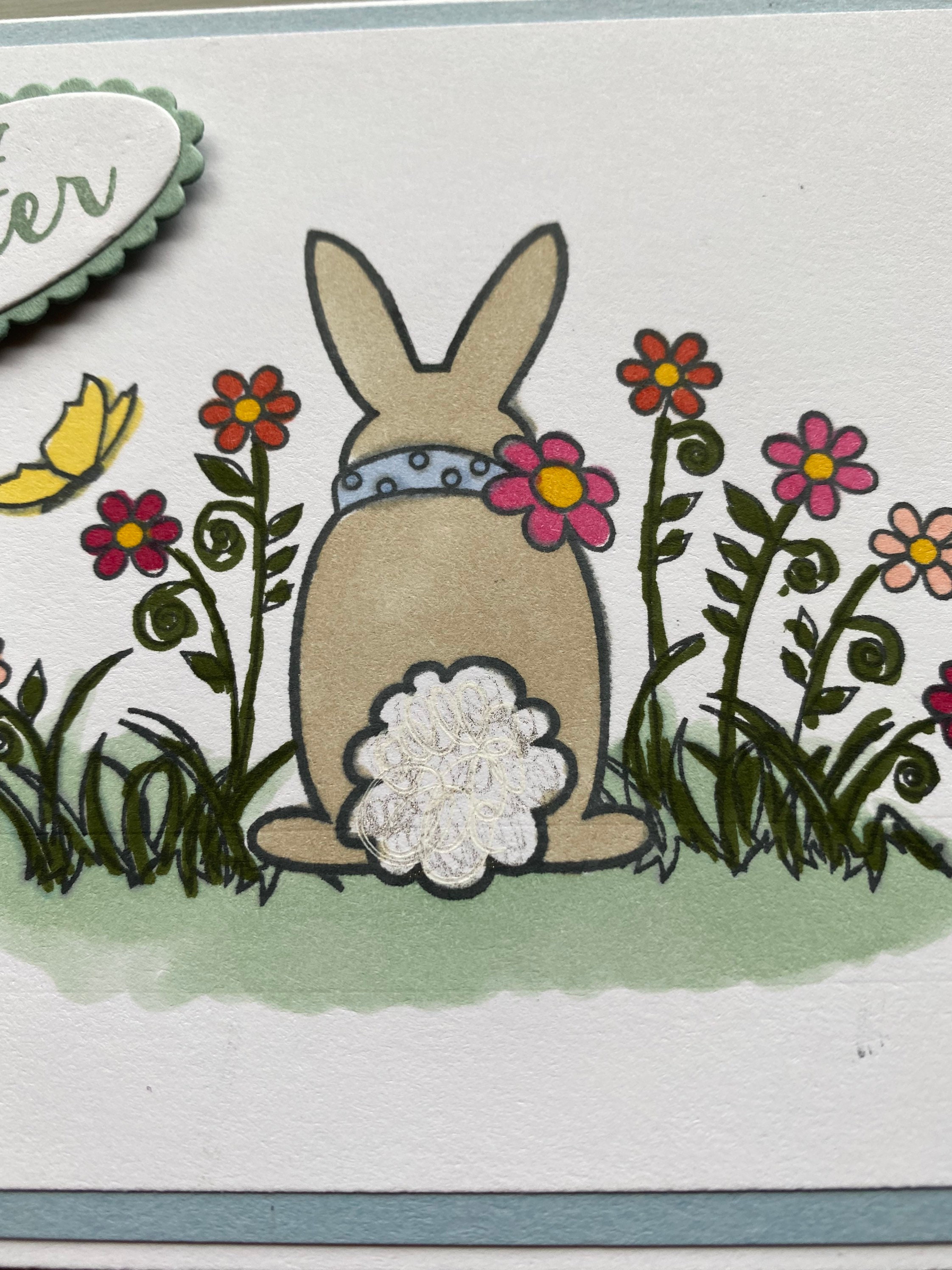Easter Greeting Card, Happy Easter, Spring, Bunny, Rabbit, Handmade - Etsy