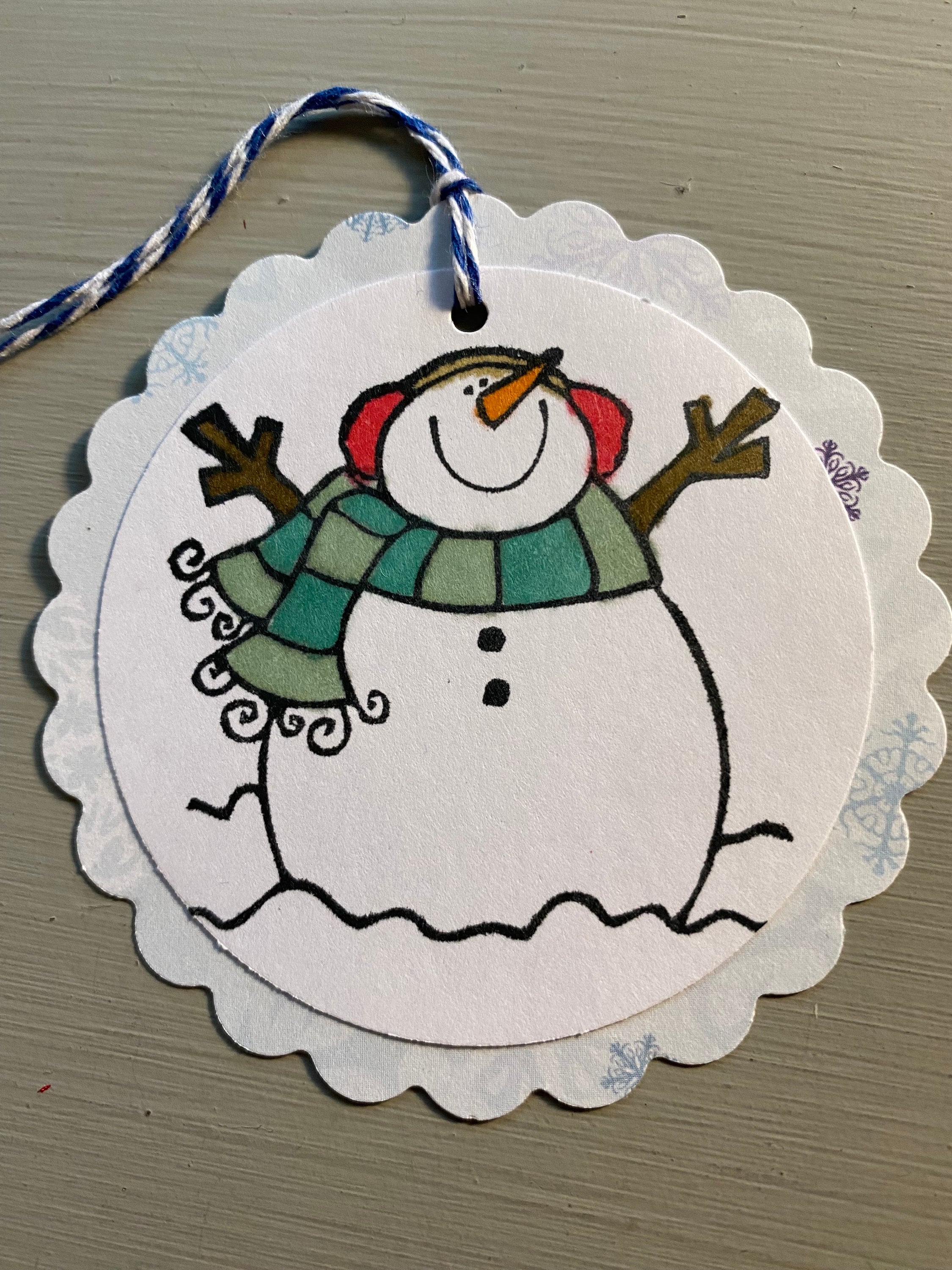Christmas Gift Tags Handmade, Snowman Gift Tags, Tags, Handmade ...