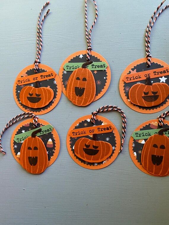 Halloween Tags Pumpkin Gift Tags Treat Tags Pumpkin Gift - Etsy