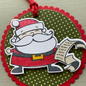 Christmas Gift Tags Handmade, Santa Gift Tags, Tags, Handmade, Holiday ...