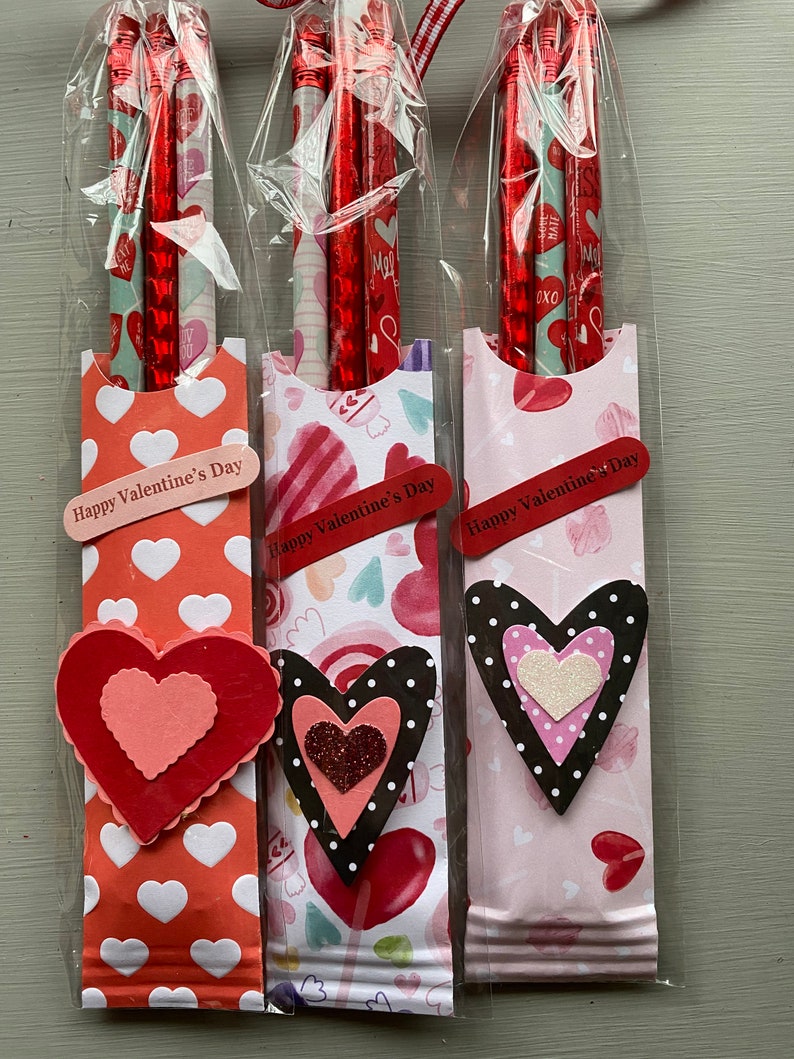 Package of 3 Valentines Day Pencil Treats W-pencils Included, Valentine ...