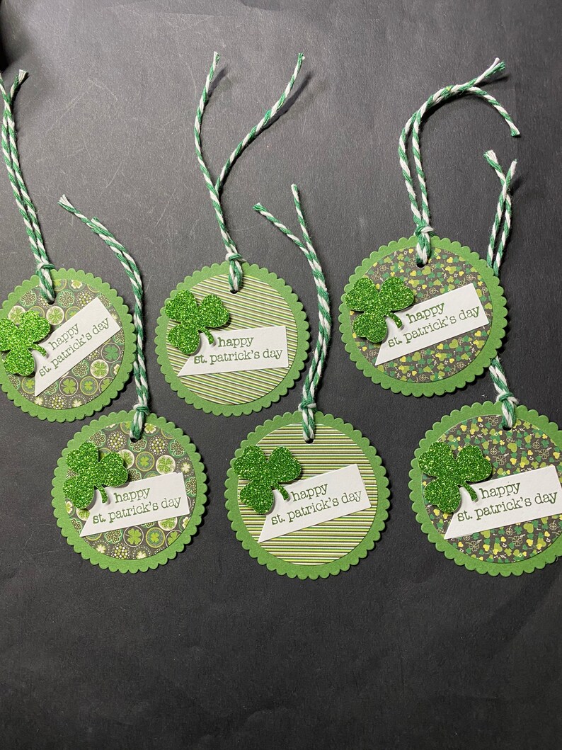 St. Patricks Tags, Happy St. Patricks Day Tags, Shamrock, Clover, St ...