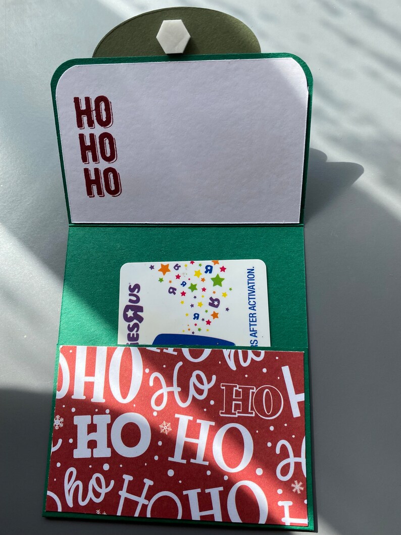 Christmas Gift Card Holder, Ho Ho Ho, Santa, Treat Holder, Present ...