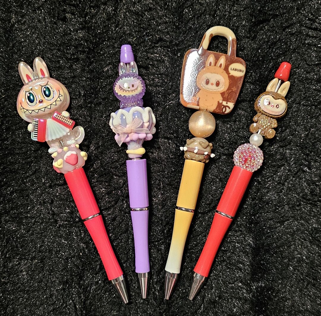 Labubu Beaded Pens Set of 4 - Etsy