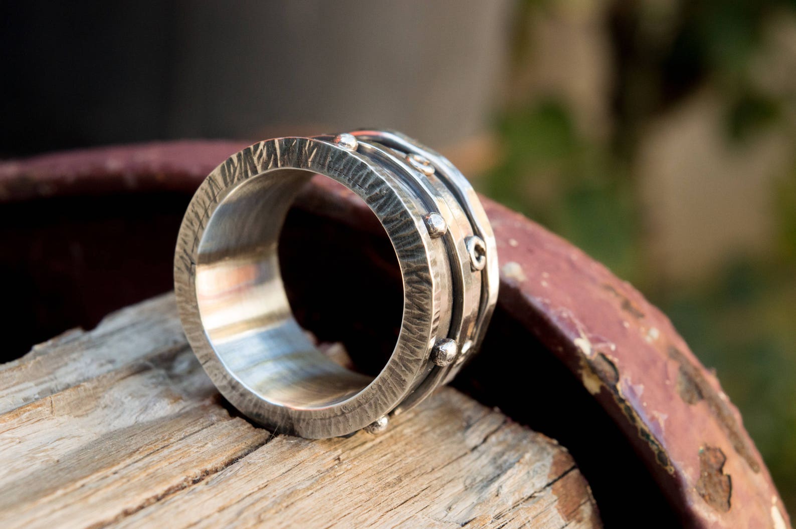 Mens Ring Mens Silver Ring-spinner Ring Mens-mens | Etsy