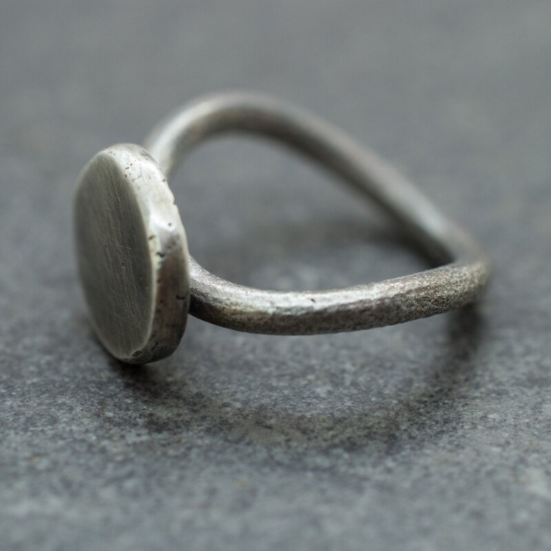 Oxidized Silver Ring - Etsy