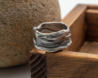 Tribal Organic Ring Sterling Silver - Etsy