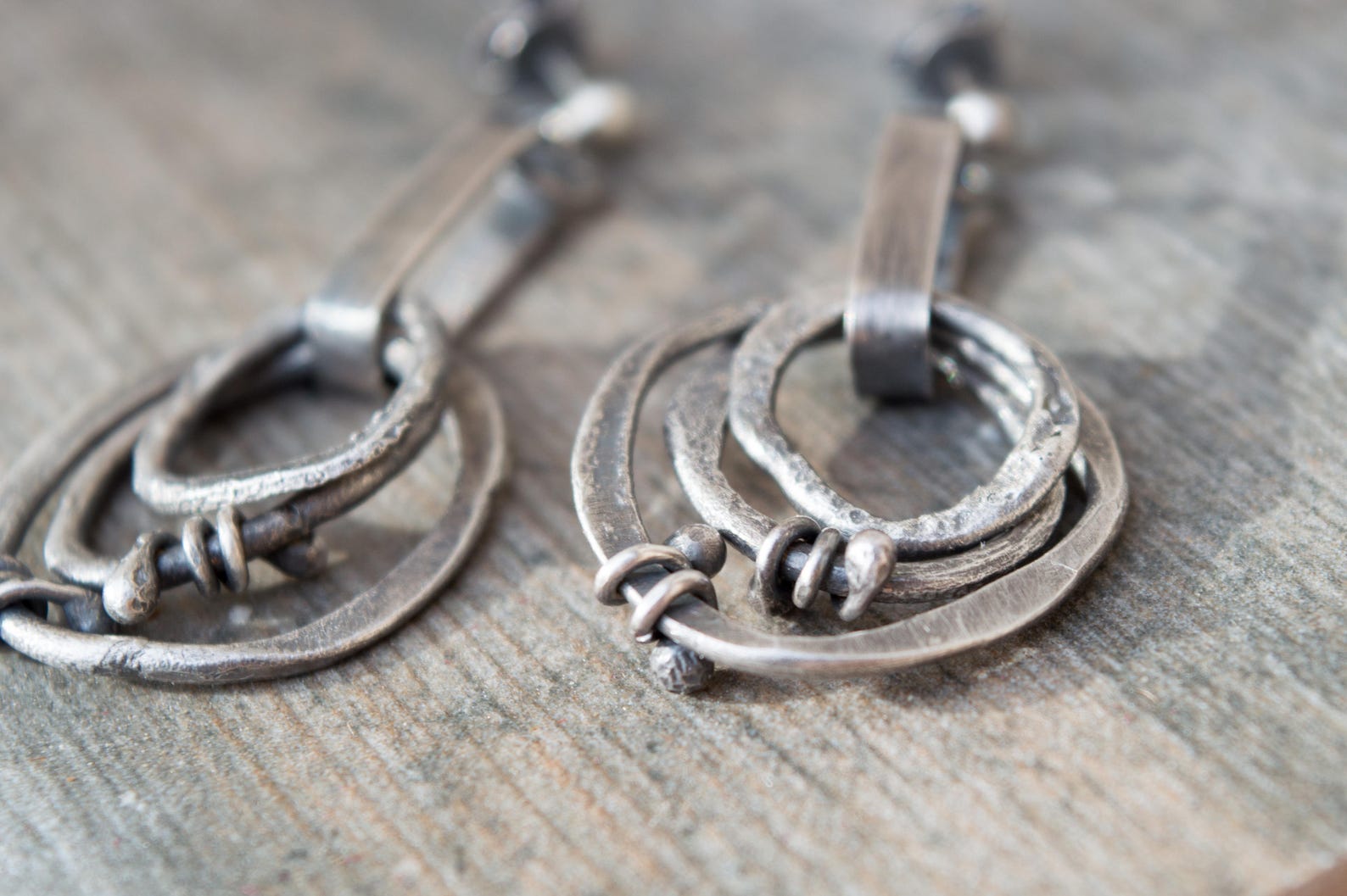 Raw silver earrings-Sterling silver earrings-Silver stud | Etsy