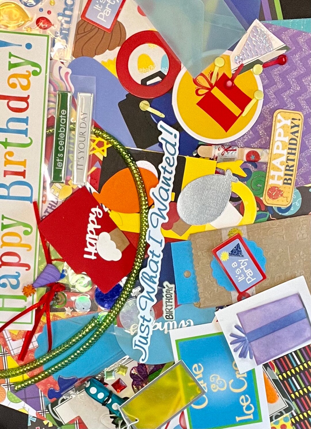 Birthday Grab Bag of Paper Craft Supplies 80 Pcs. Great for - Etsy