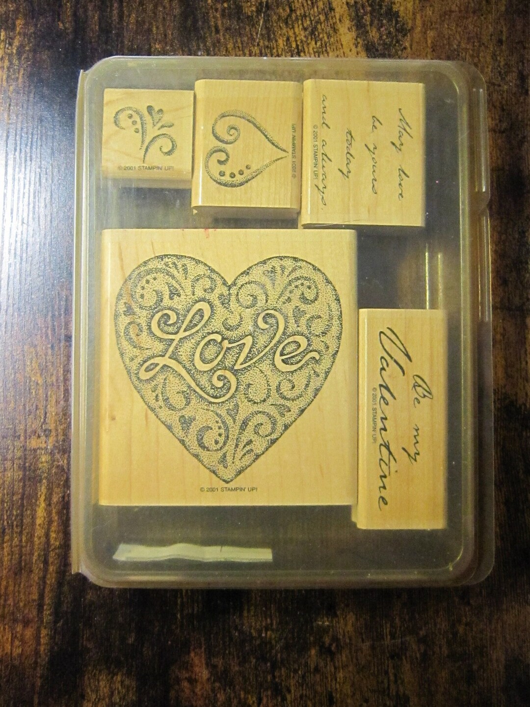 Stampin' up "love Always" 5 Stamp Set From 2001 Heart, Valentine's Day ...