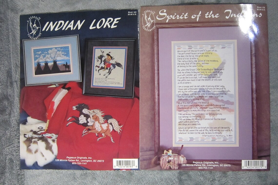 Native American Cross Stitch Pattern Booklet Set of 2, Spirit of the ...