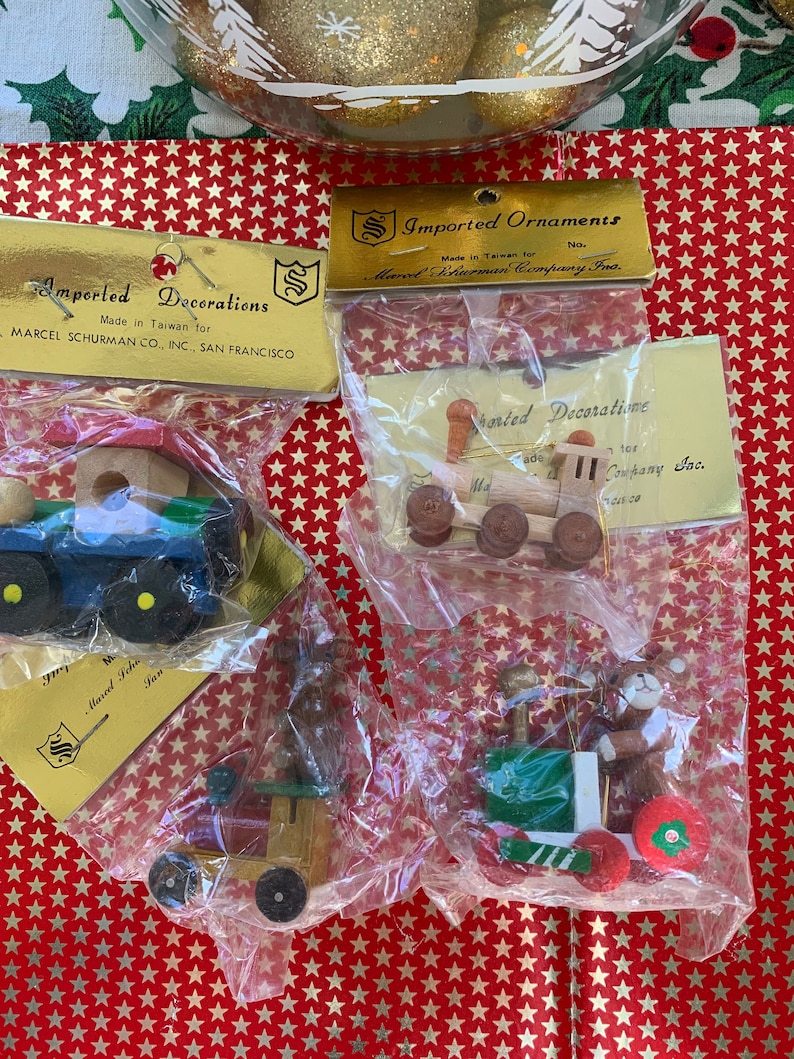 Train - Vintage Wooden Miniature Christmas Ornament (marcel Schurman ...