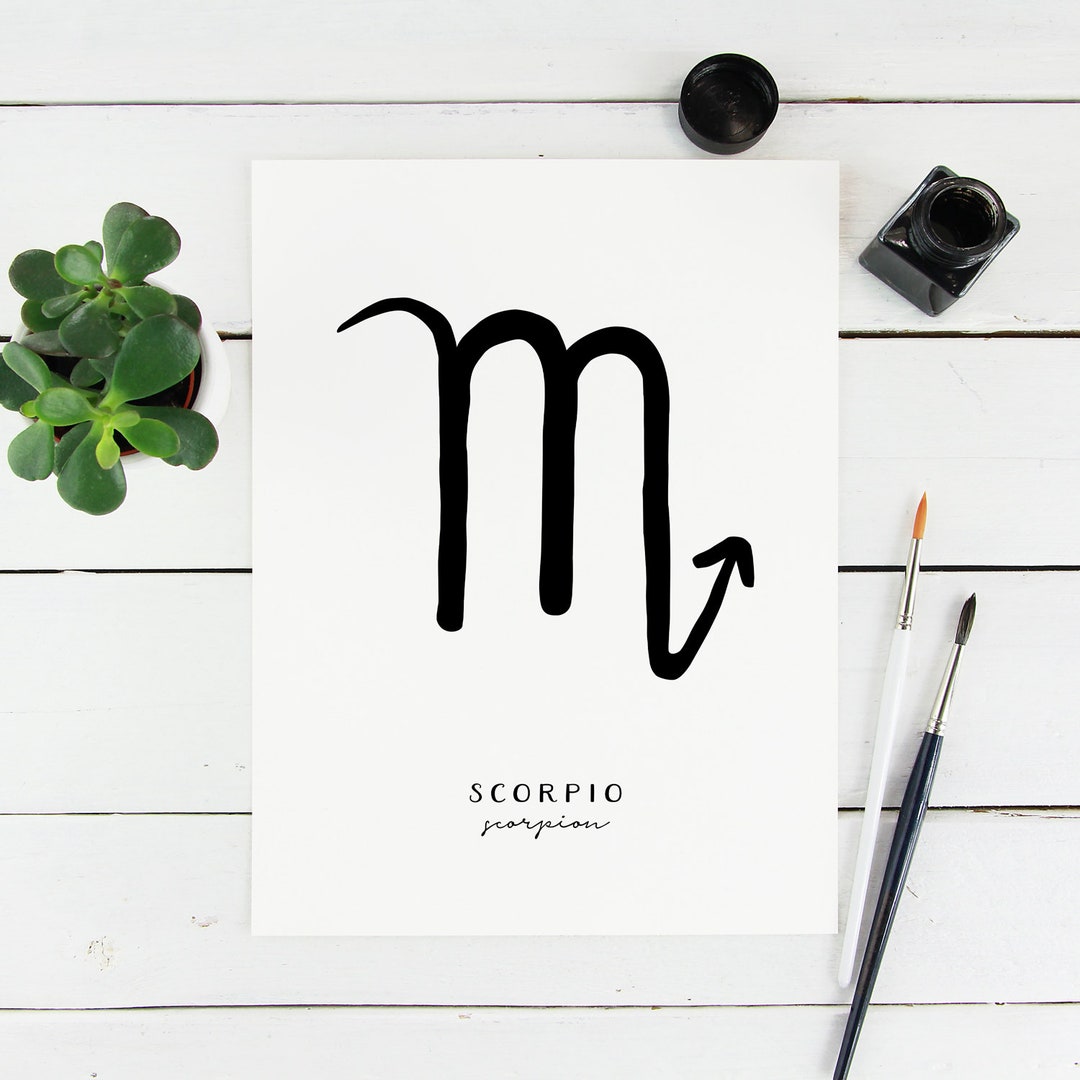 Printable Scorpio Zodiac Sign Instant Download - Etsy