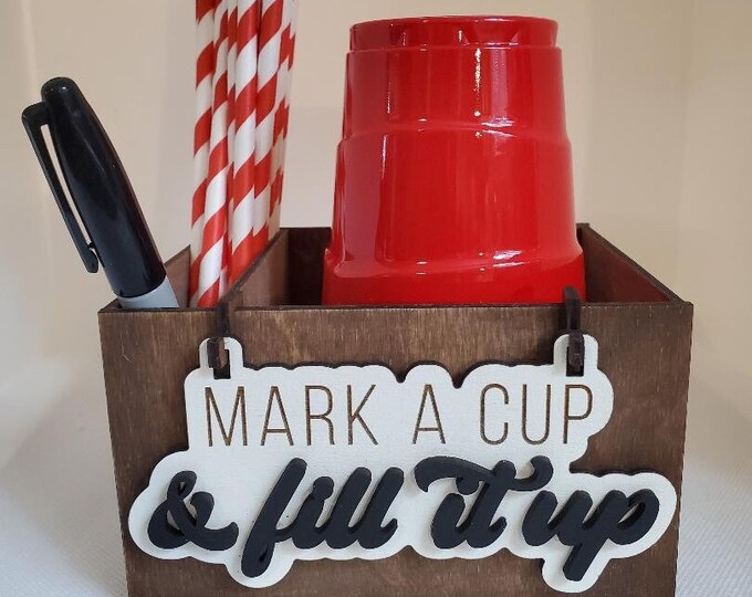 Detached Shot Glass Holder With Cup Holder/ Mini Red Solo Cup With ...