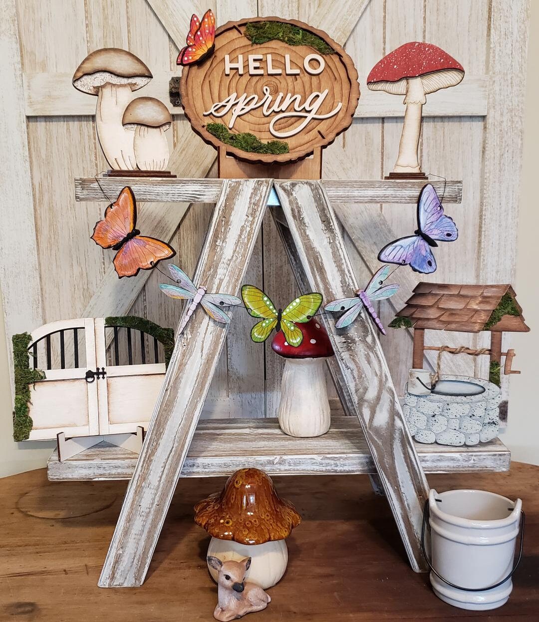 Spring DIY Wood, Secret Garden Wood Blanks, Spring Tiered Tray, DIY ...