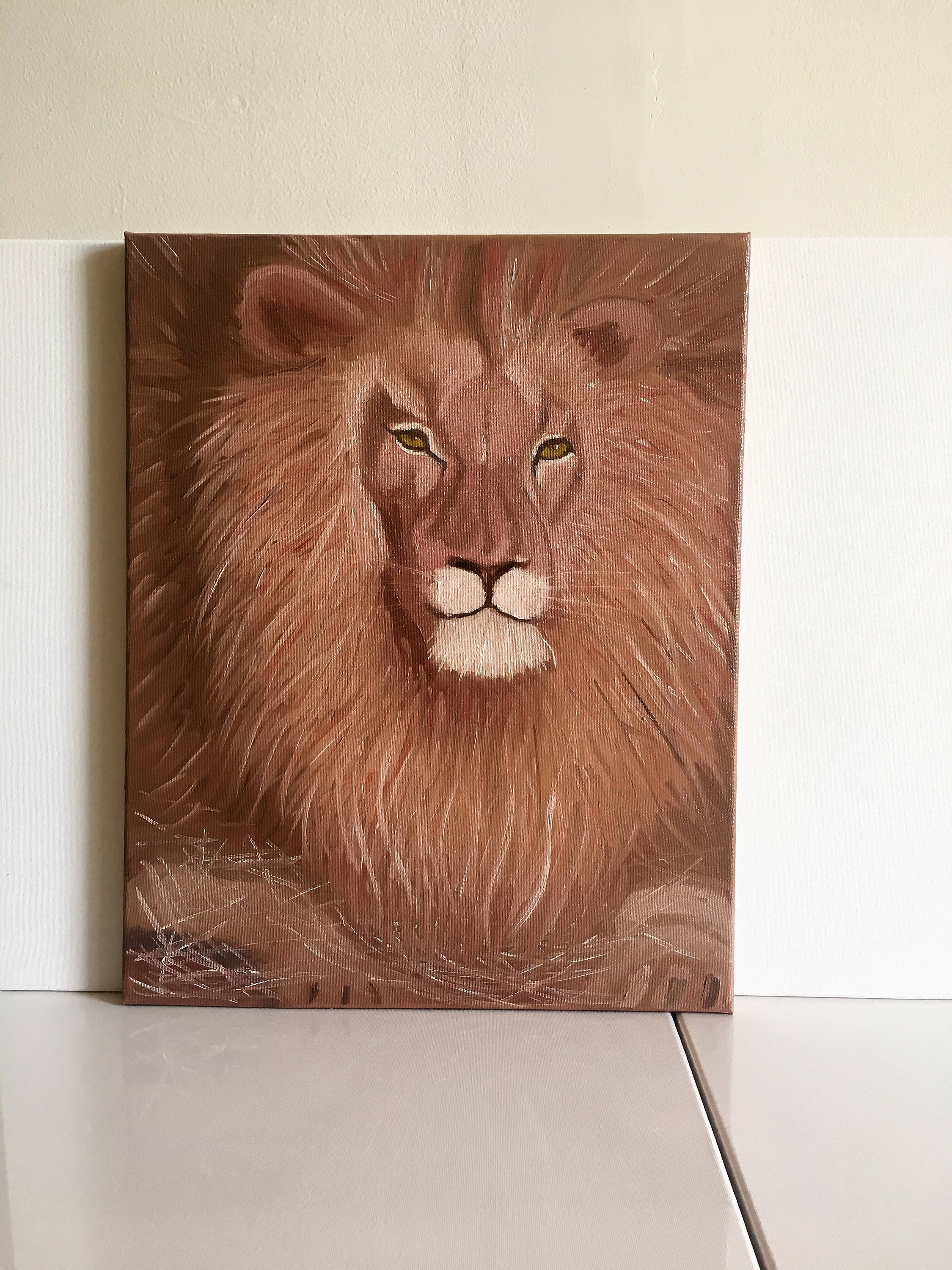 Leo zodiac Gran León pintura al óleo León arte original León sobre ...