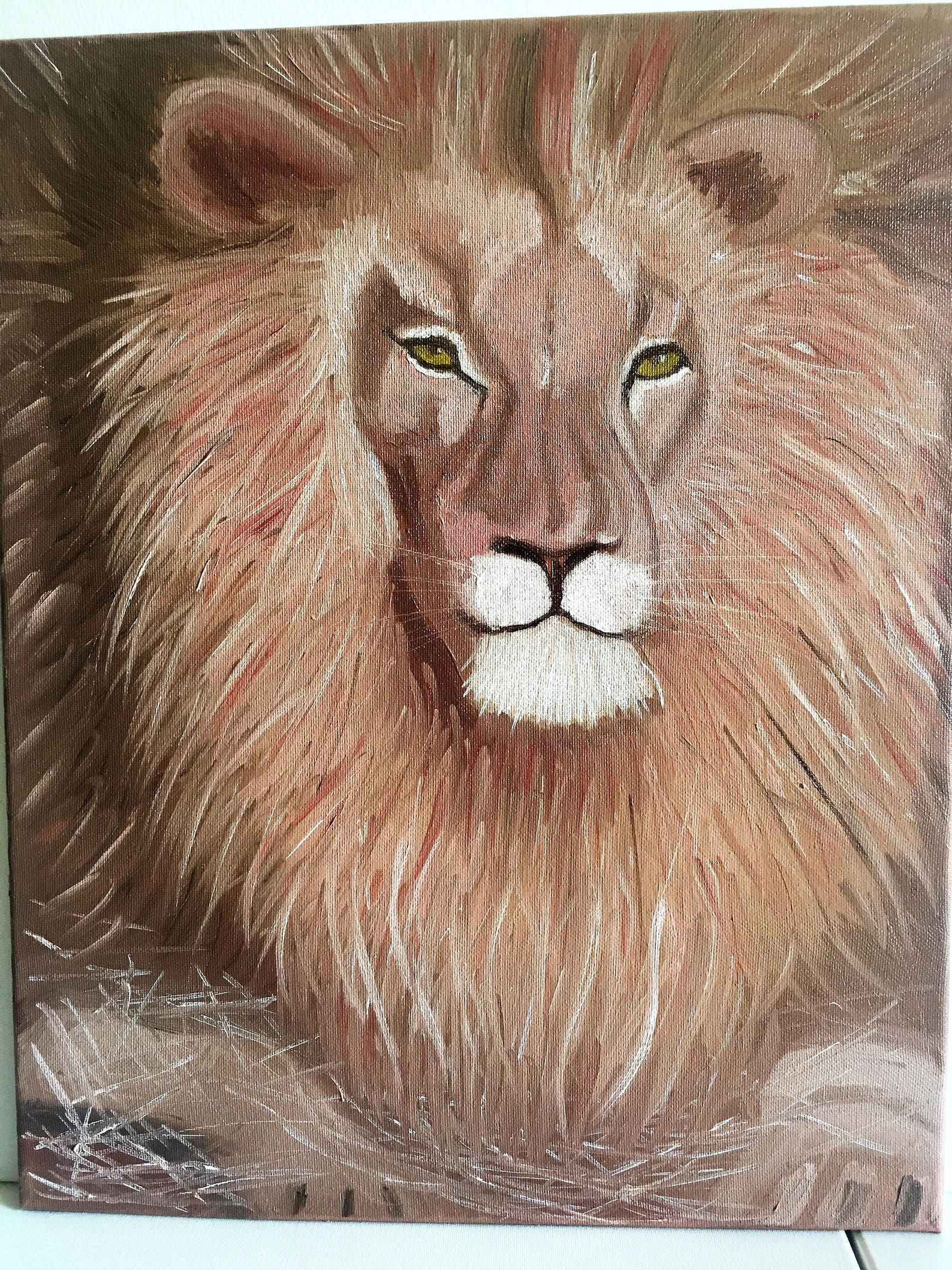 Leo zodiac Gran León pintura al óleo León arte original León sobre ...