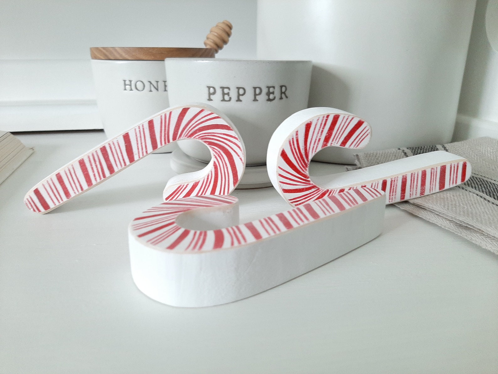 Chunky Wood Candy Canes Rustic Candy Canes Candy Canes Table - Etsy