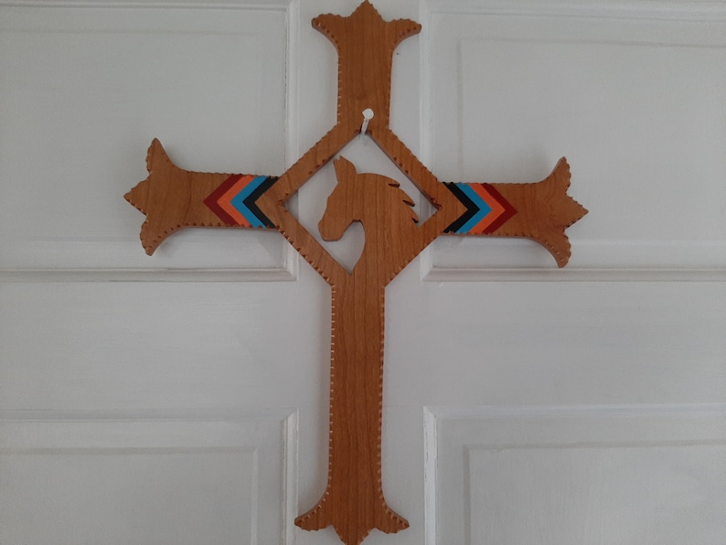 Western Cross Western Wood Cross Western Wall Art Cross With | Etsy