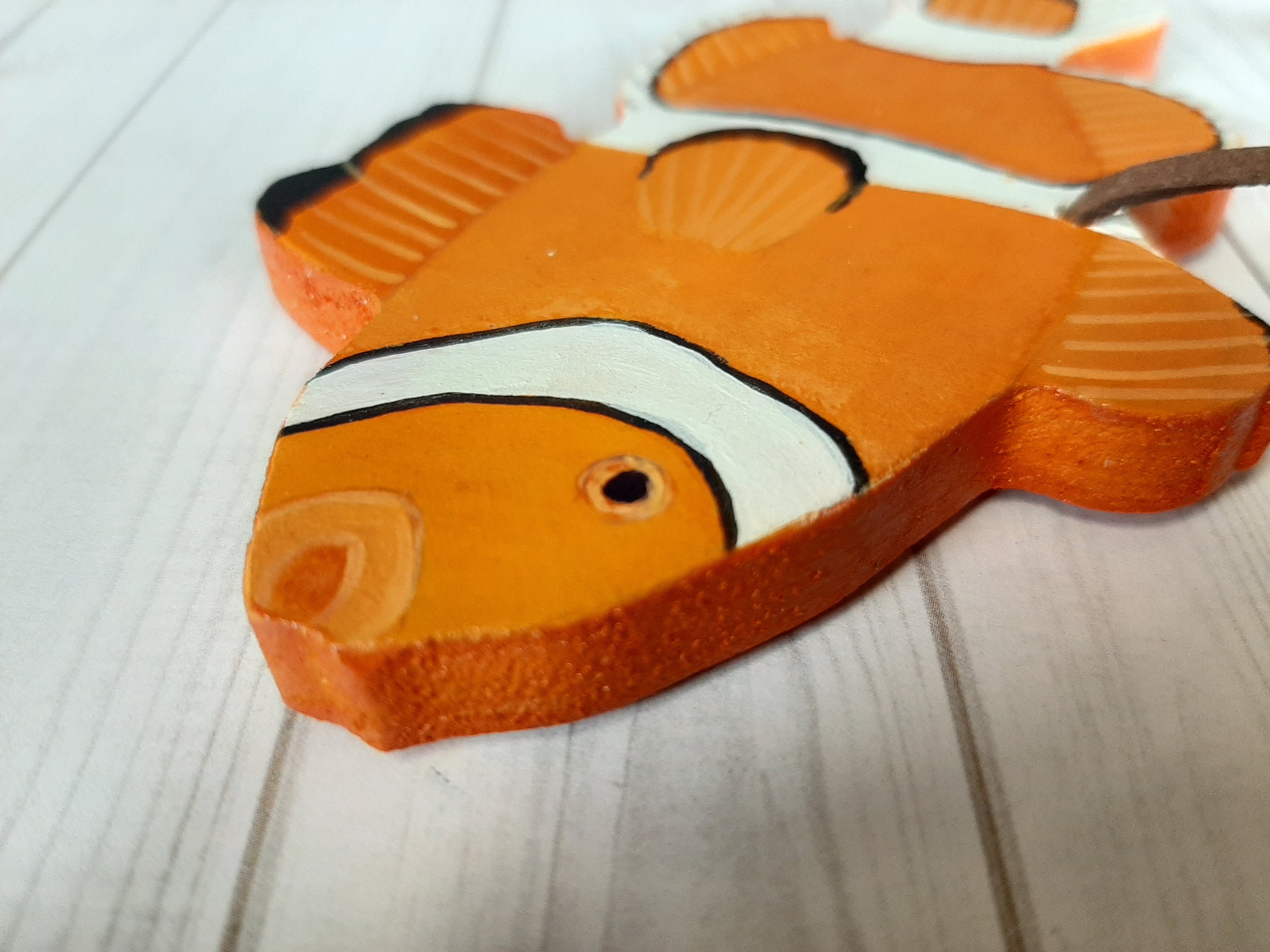 Clown Fish Ornament Wood Clown Fish Ornament Fish Christmas - Etsy