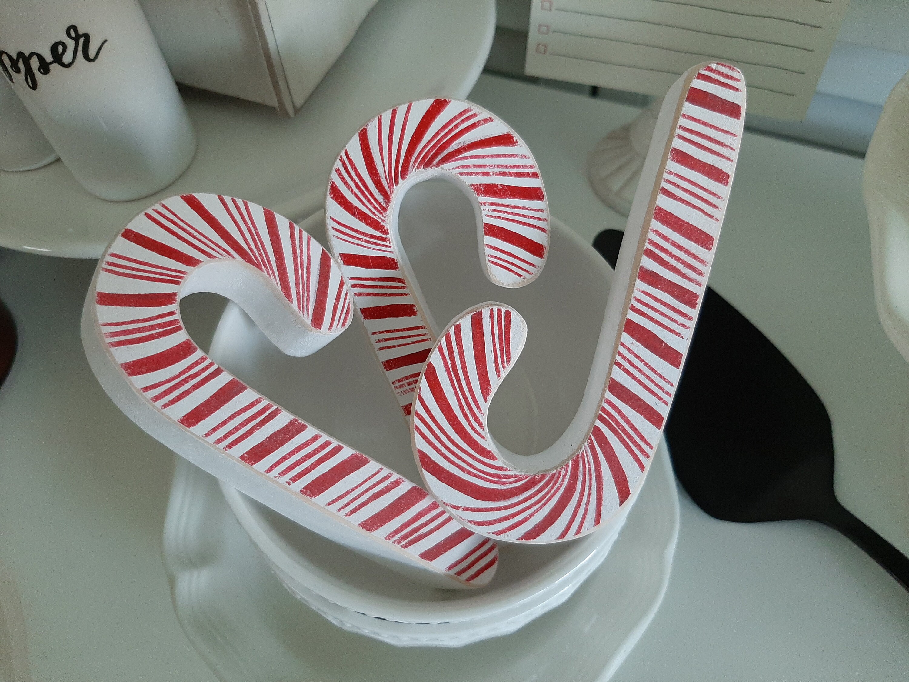 Chunky Wood Candy Canes Rustic Candy Canes Candy Canes Table - Etsy