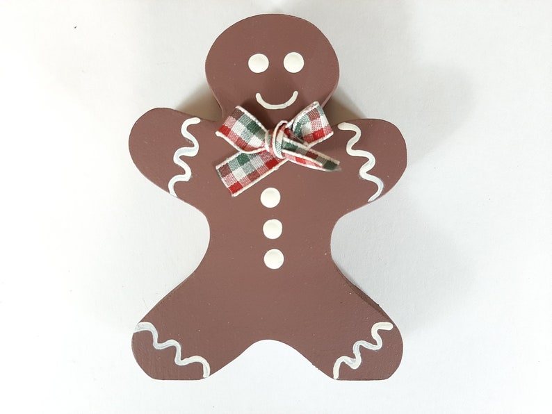 Chunky Wood Gingerbread Man Gingerbread Man Table Decor | Etsy