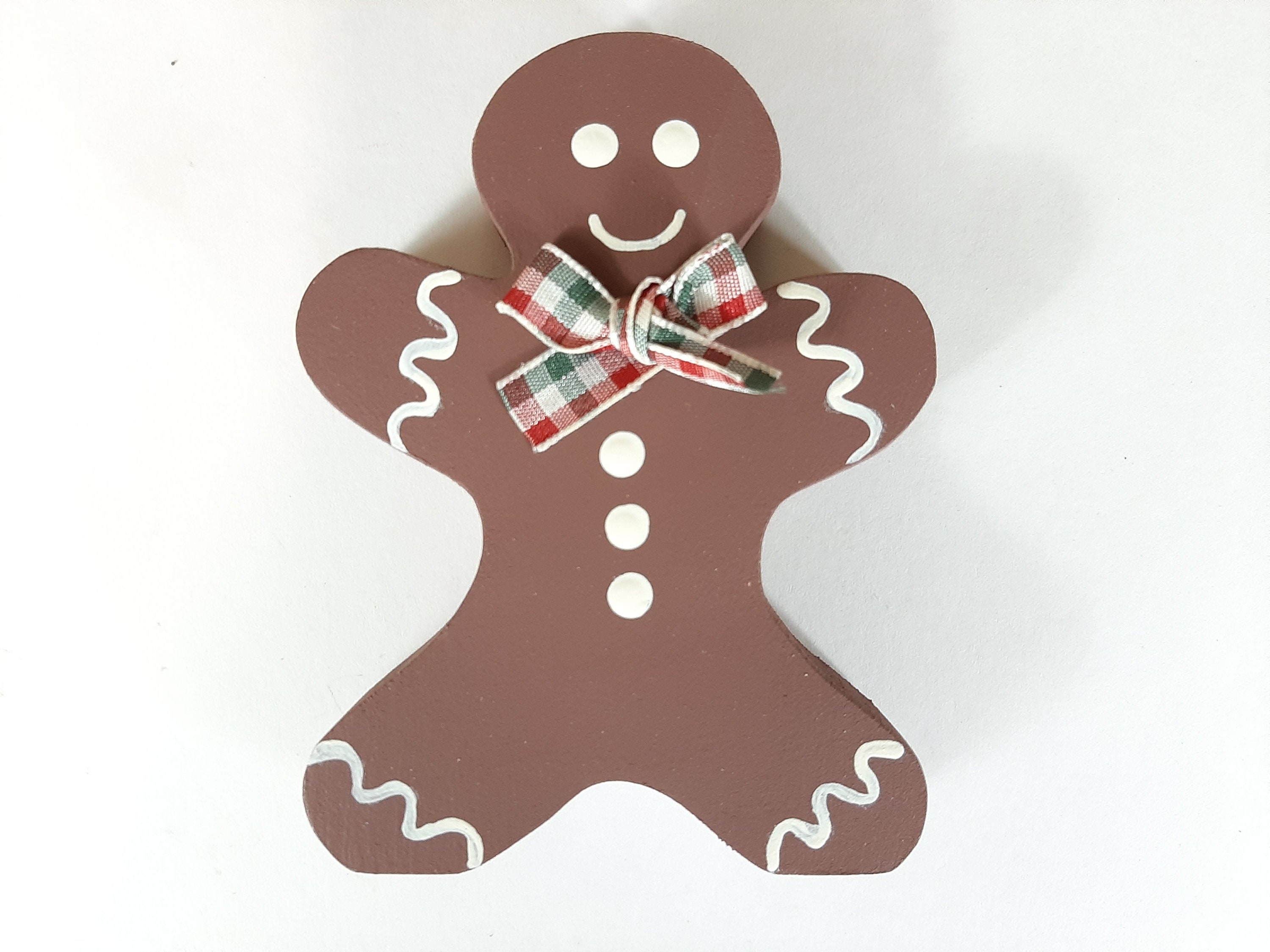 Chunky Wood Gingerbread Man Gingerbread Man Table Decor | Etsy