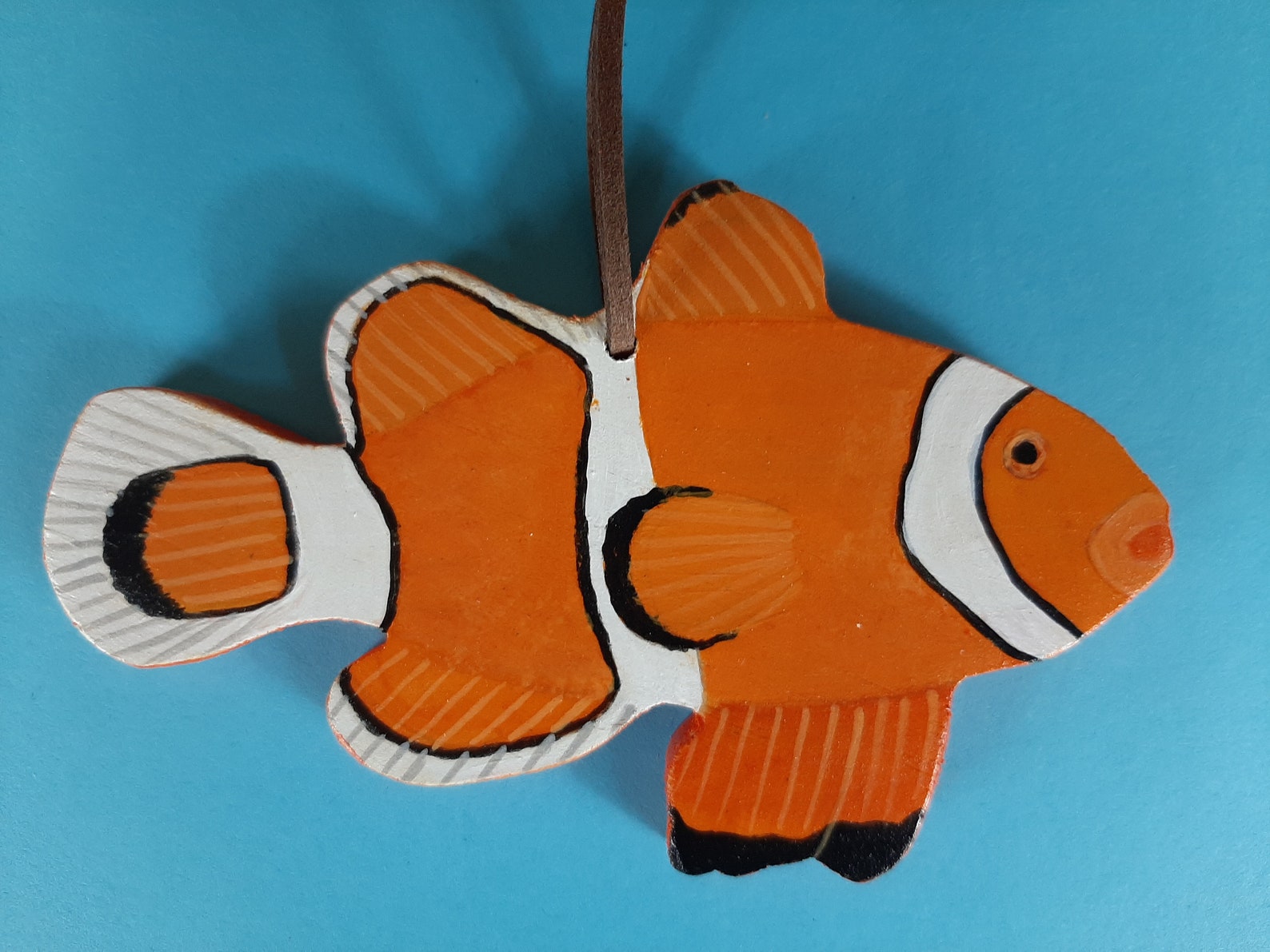Clown Fish Ornament Wood Clown Fish Ornament Fish Christmas - Etsy