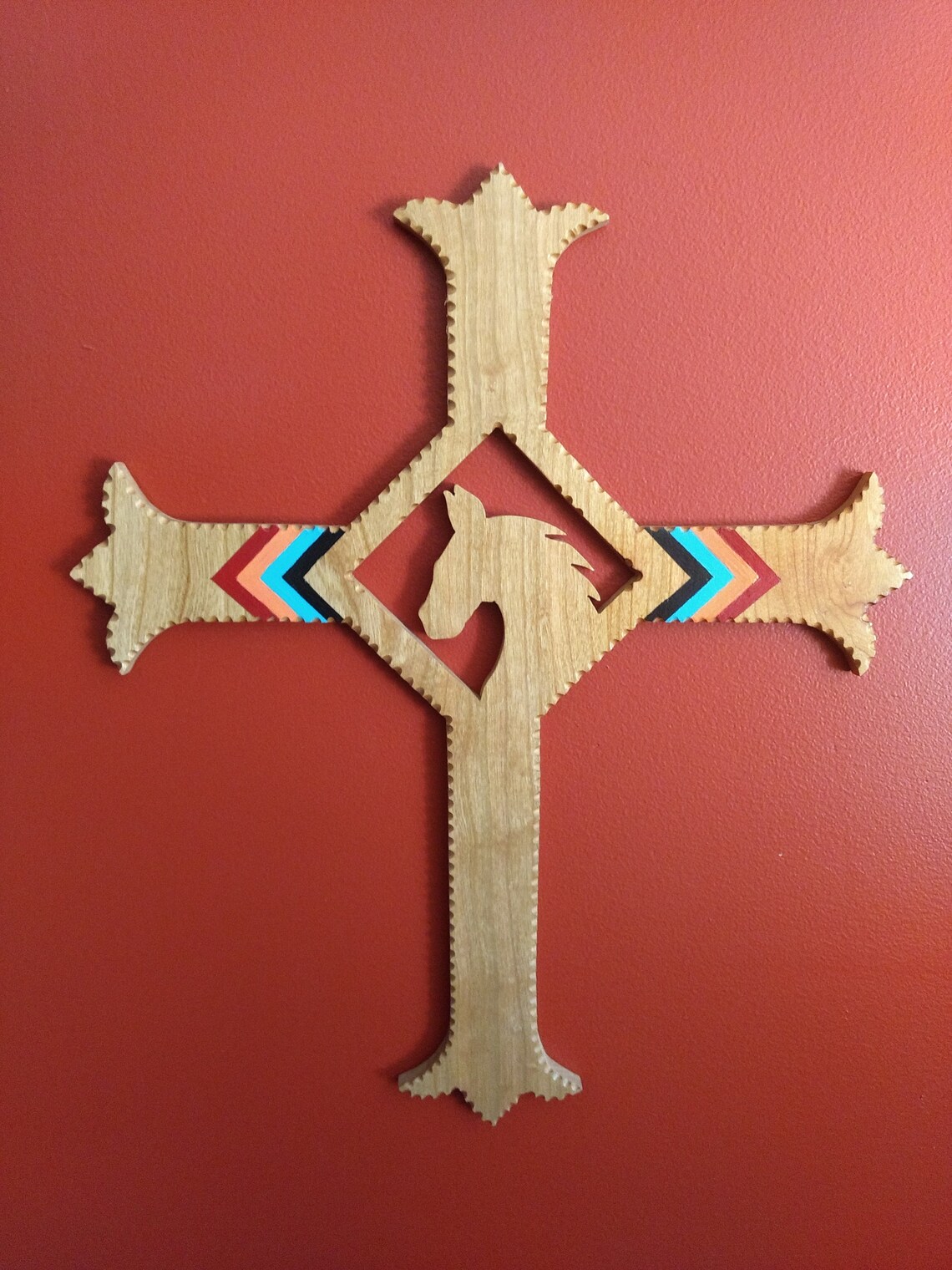 Western Cross Western Wood Cross Western Wall Art Cross With | Etsy