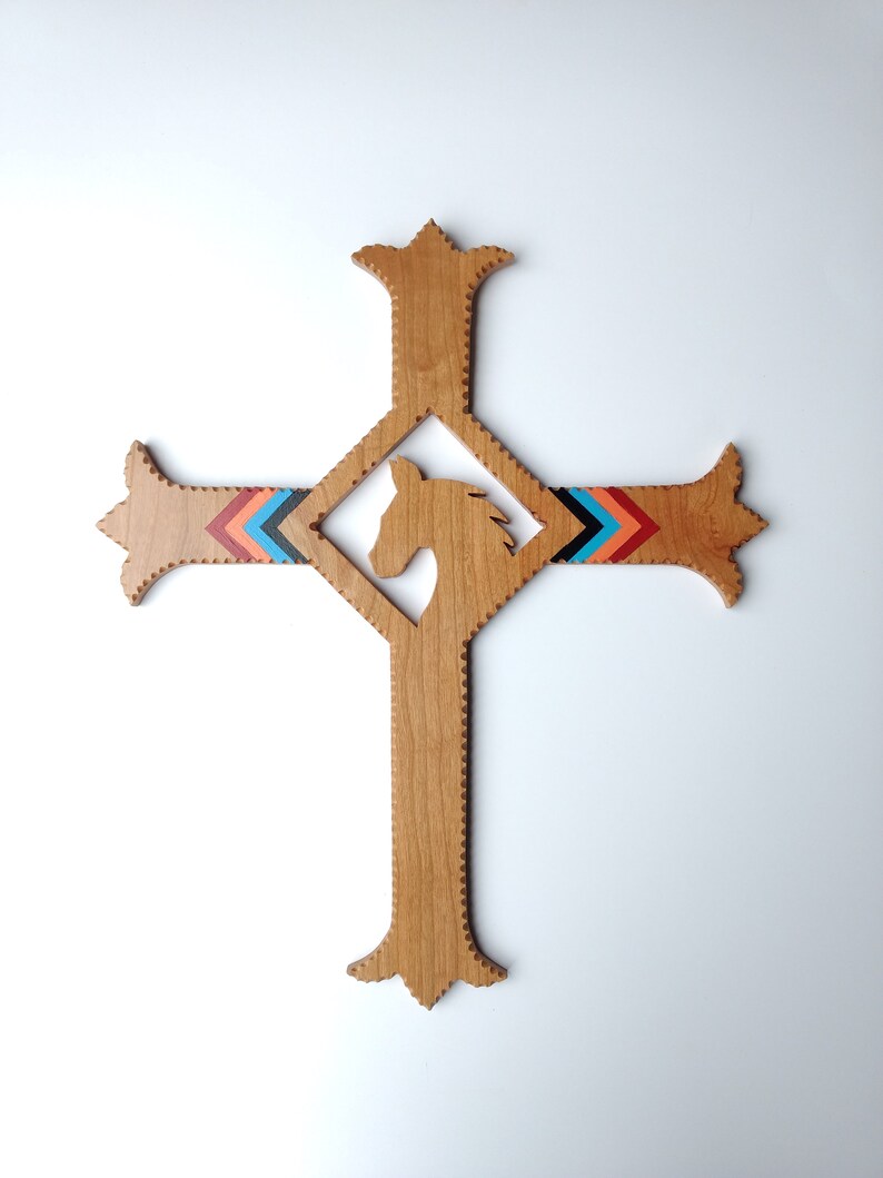 Western Cross Western Wood Cross Western Wall Art Cross With - Etsy