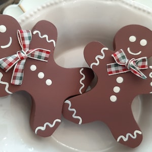 Chunky Wood Gingerbread Man Gingerbread Man Table Decor Gingerbread Man ...